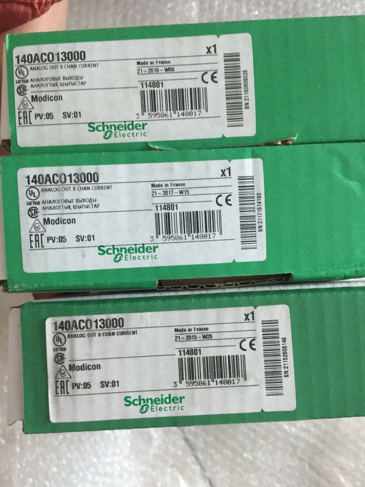 Salida analógica sellada 8CH 140 ACO 13000 de Schneider 140ACO13000 TSX ...